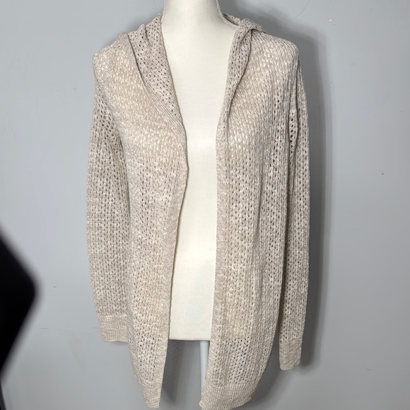 Sigrid Olsen | Sweaters | Sigrid Olsen Cream Cardigan Sweater Hood Open ...